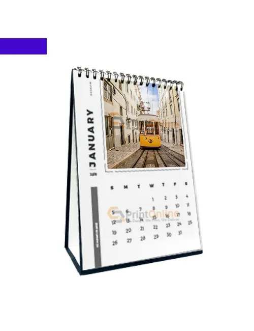 Desk Calendar Portrait Black Ring - Online Printing