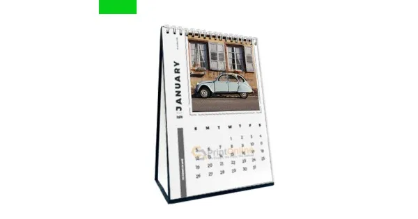 Desk Calendar Portrait White Ring - Online Printing