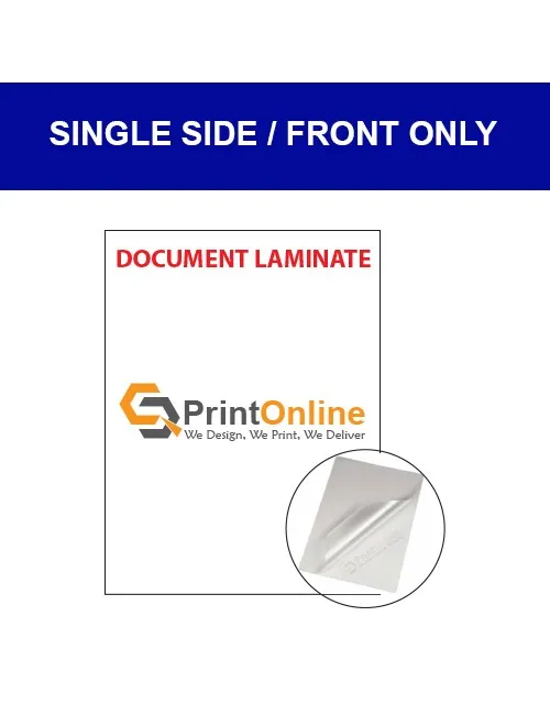 Document Printing & Laminate Single Side